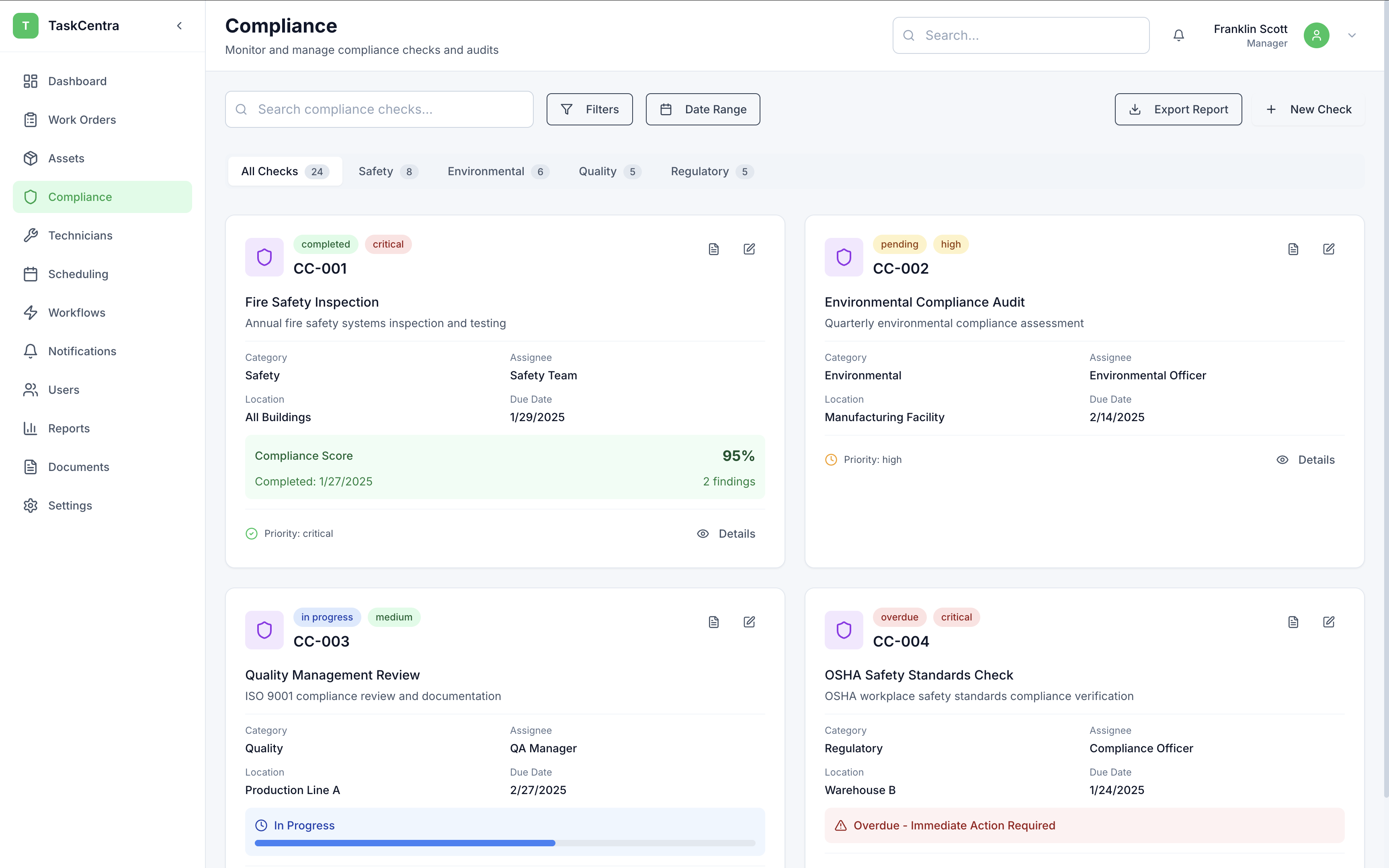 Water Compliance Software - TaskCentra
